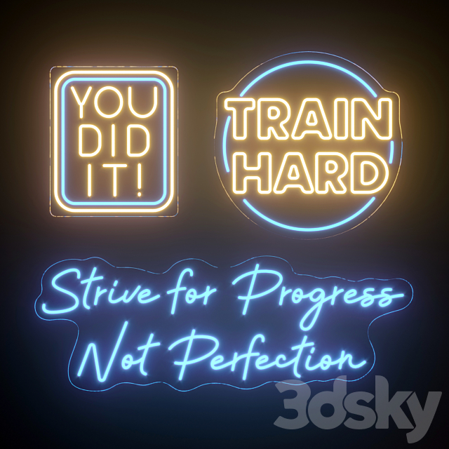 Neon set 3 - 3D Models Collection