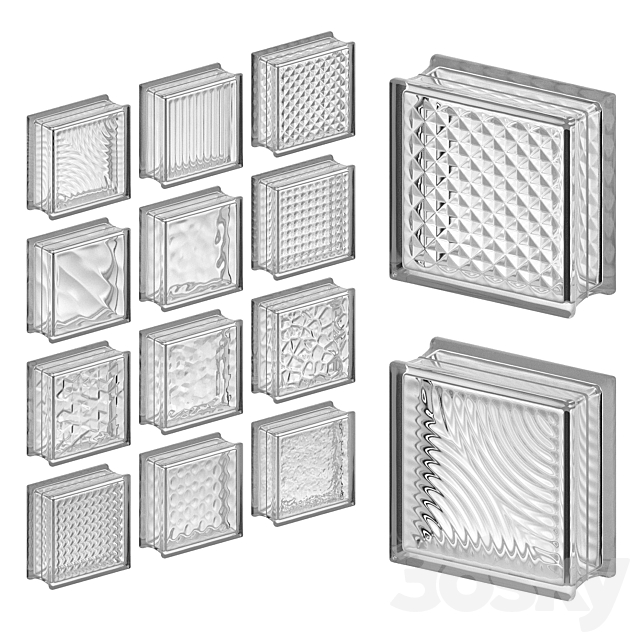 Glass Blocks - 3D Models Collection